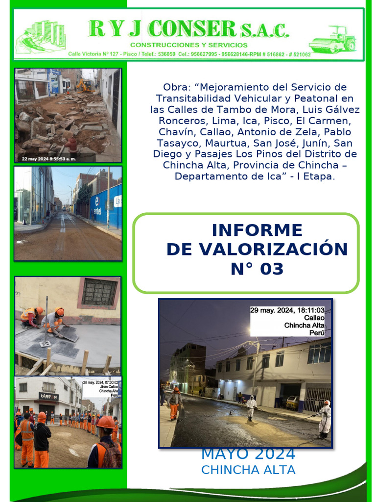 CARATULA DE VALORIZACION N° 0 | PDF