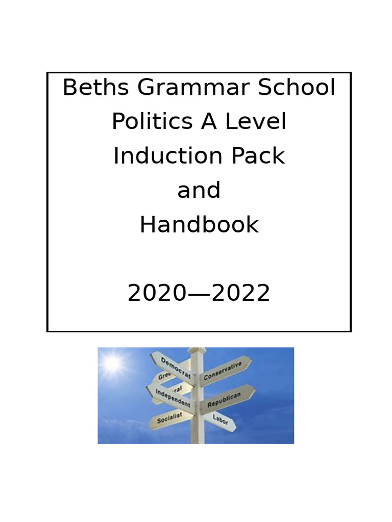 Politics Induction Booklet 2022.270040605 | PDF