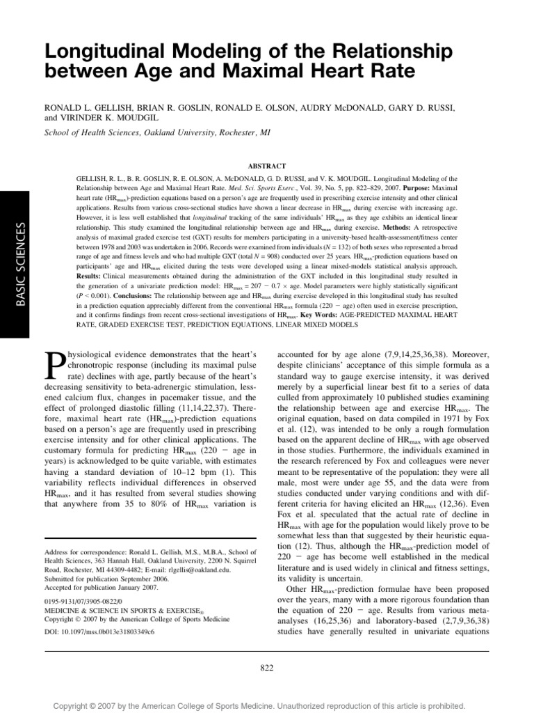 Longitudinal Modeling of The Relationship Between.11 | PDF