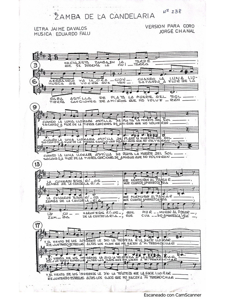 Zamba de La Candelaria | PDF