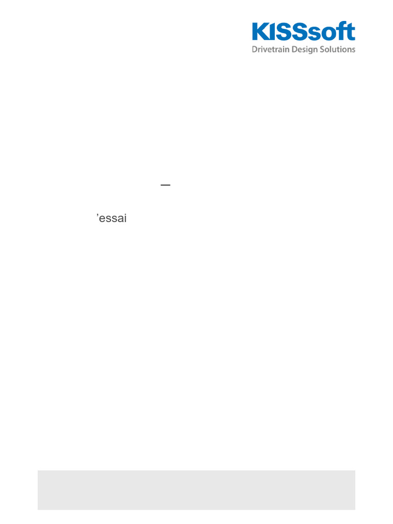 KISSsoft Tutorial 001 Installation Premiers Pas FR | PDF