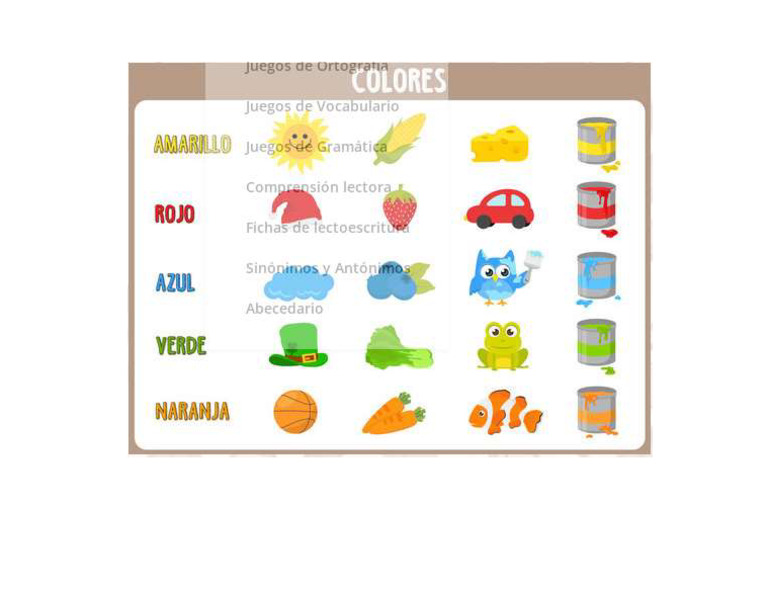 Colores para Niños | PDF
