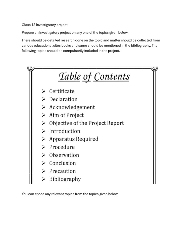 Class 12 Investigatory Project | PDF