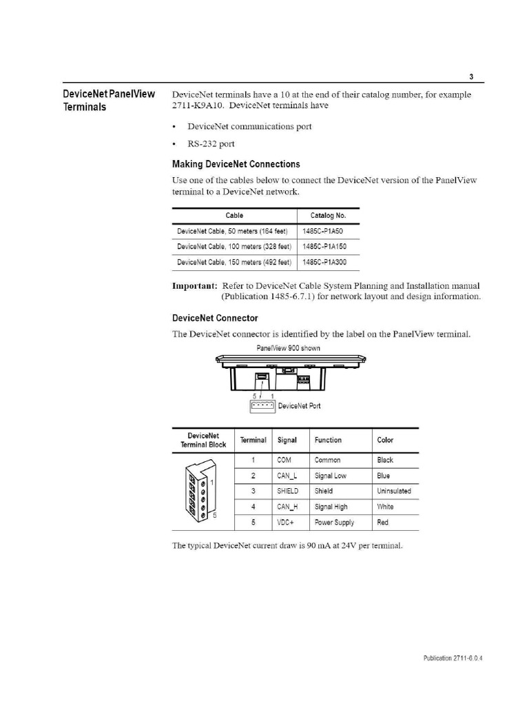 Devicenet 1485c-P1a | PDF