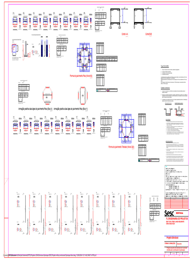 Projeto Estrutural Quiosque Sesc-Model | PDF