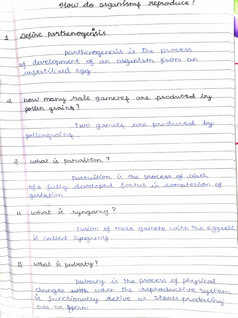 Biology Class Work | PDF