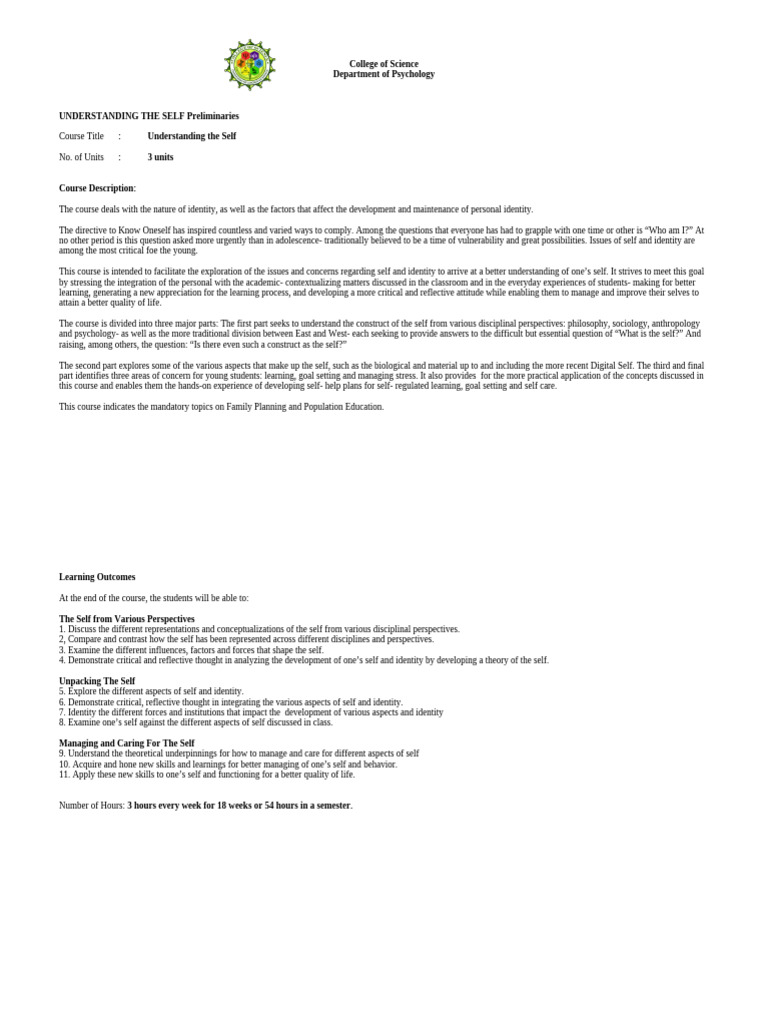 Sample UTS Course Syllabus | PDF