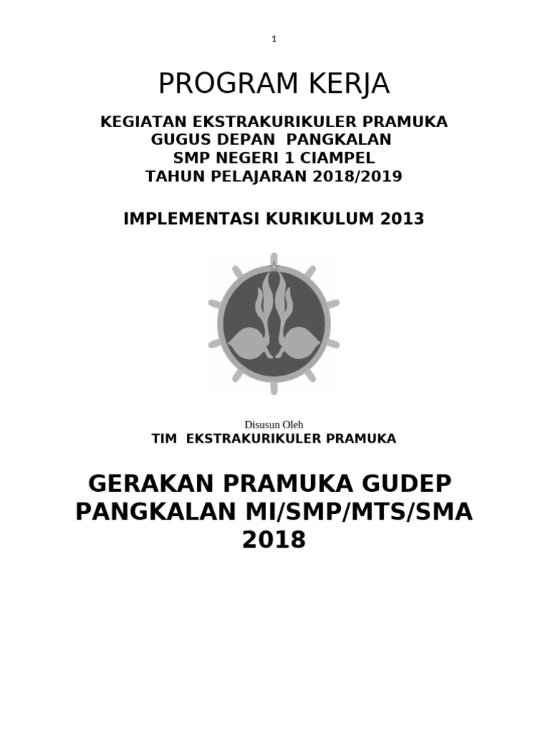 Program Kerja Pramuka | PDF