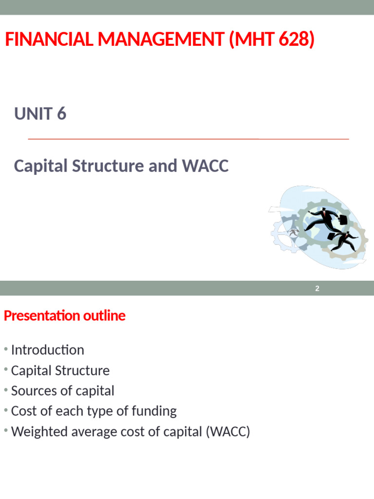 Unit 6. Lecture 1. Capital Structure and WACC | PDF