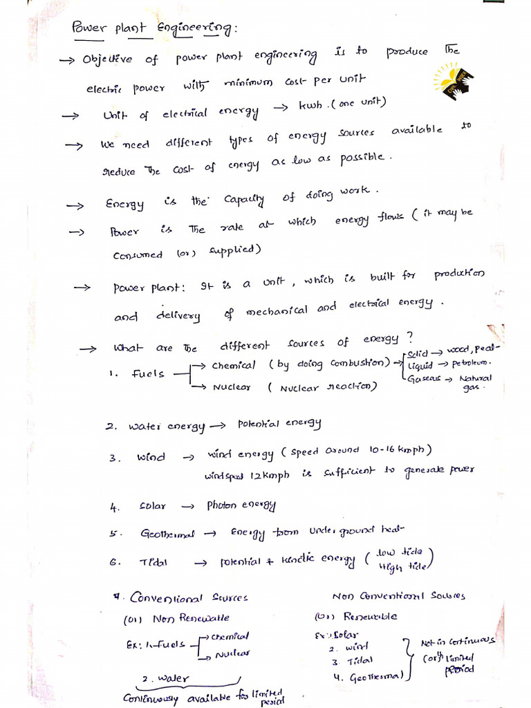 Power Plant Engineering Notes - 31620951 - 2024 - 06 - 17 - 12 - 16 | PDF