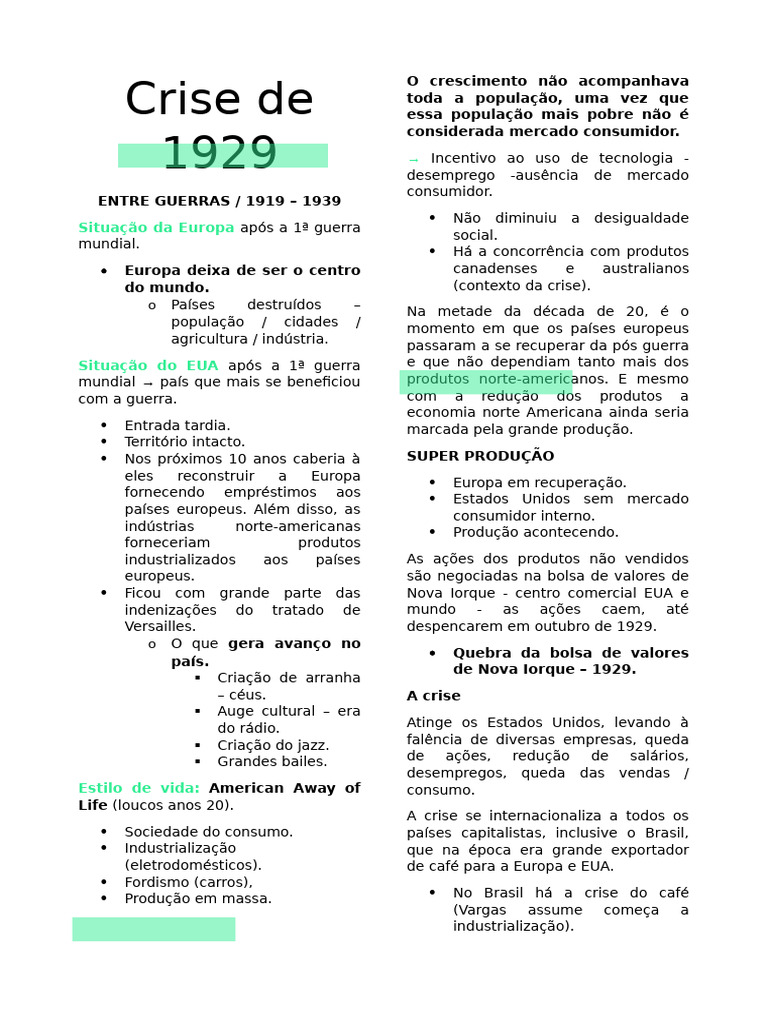 Crise de 1929 | PDF