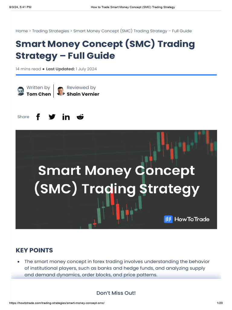 How To Trade Smart Money Concept (SMC) Trading Strategy | PDF