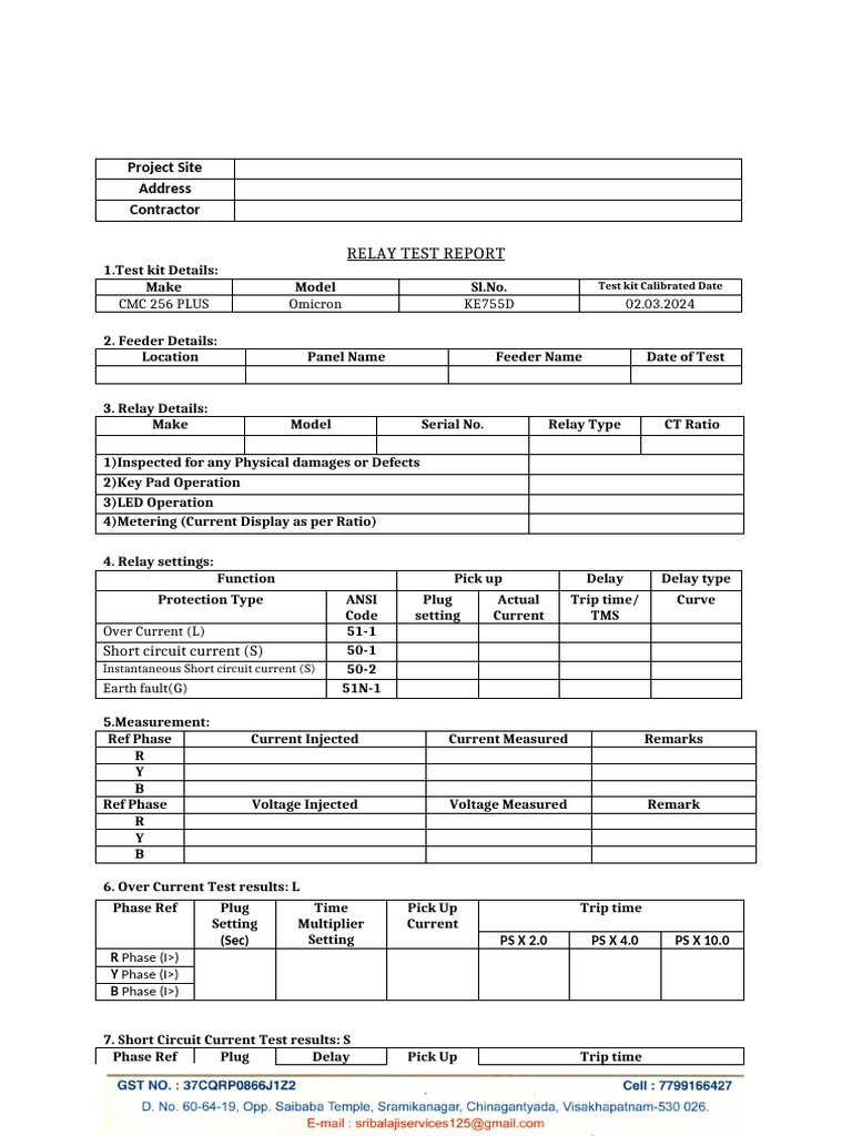 Relay Test Report | PDF