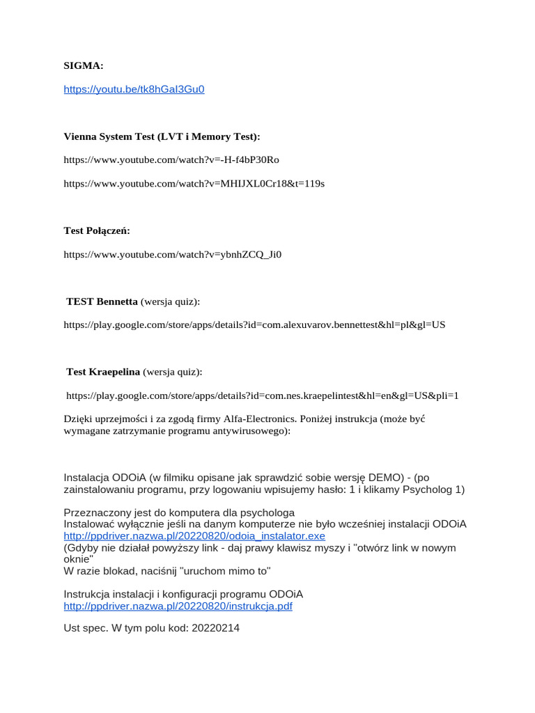 Linki I Informacje | PDF