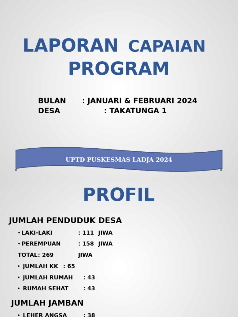Master PPT Capaian Program Desa Takatunga 1 | PDF