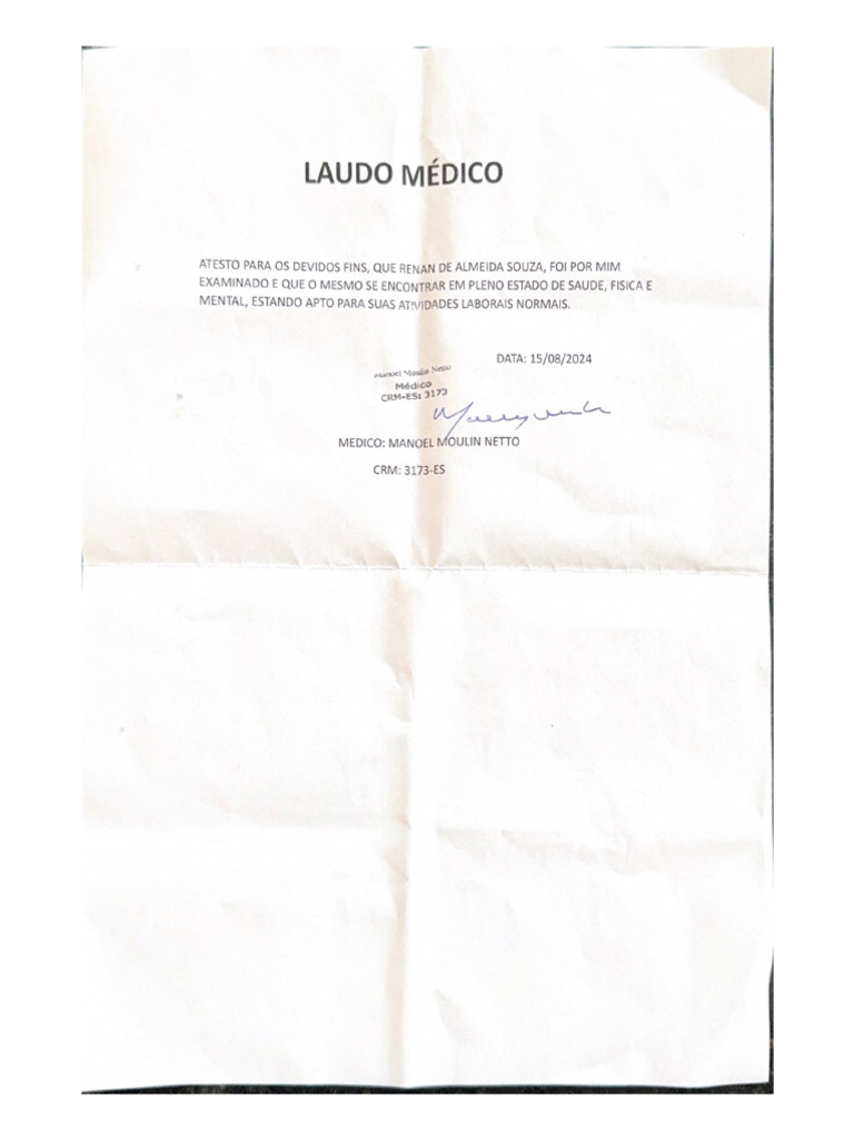 Laudo Médico 2 | PDF
