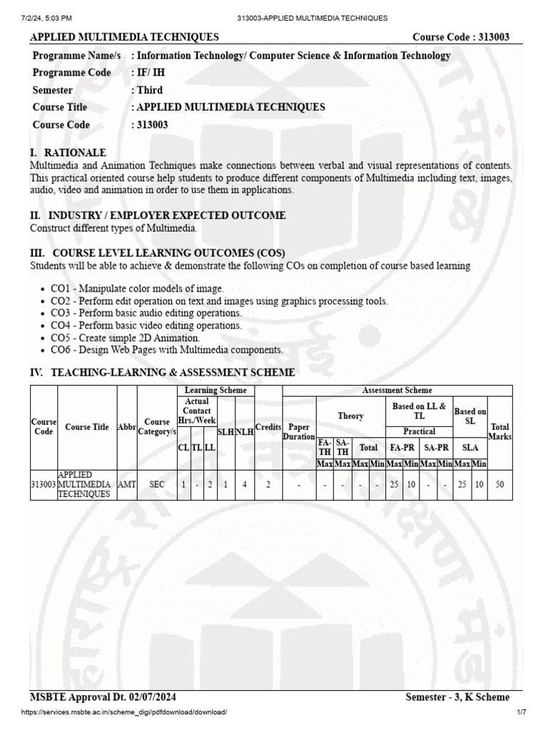 Applied Multimedia Techniques | PDF