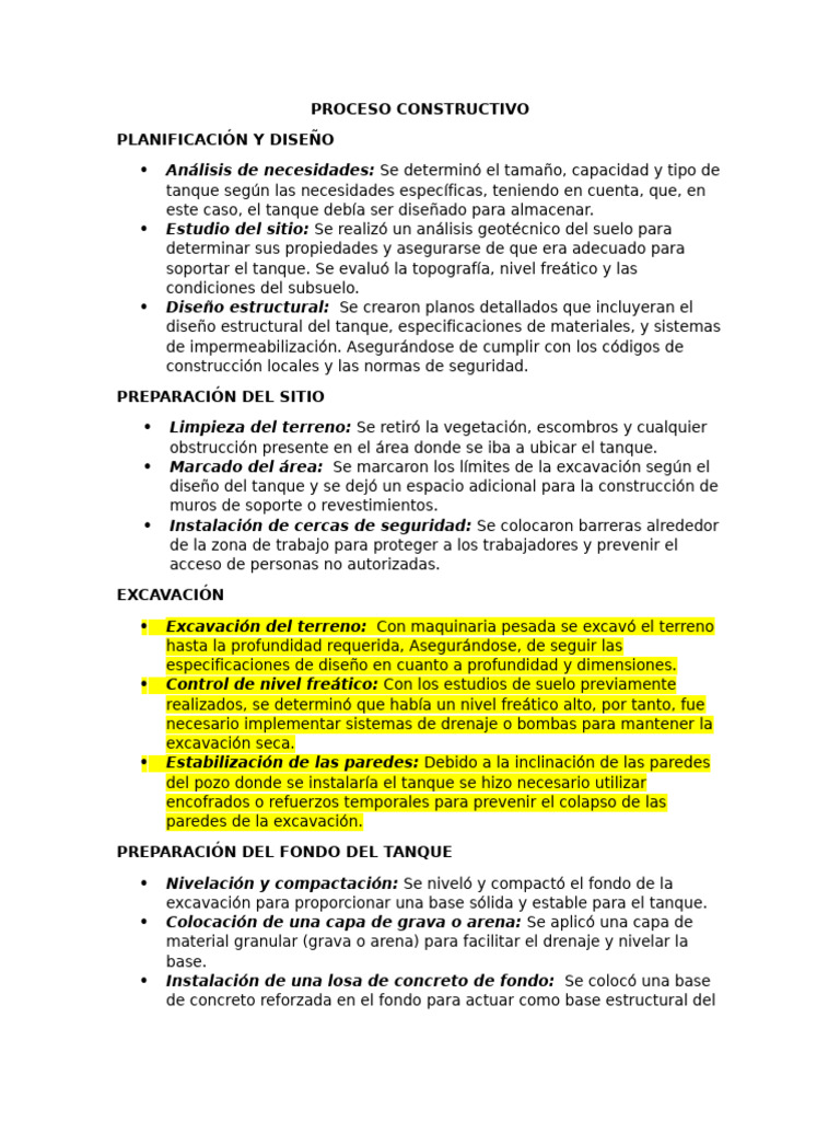 Proceso Constructivo | PDF