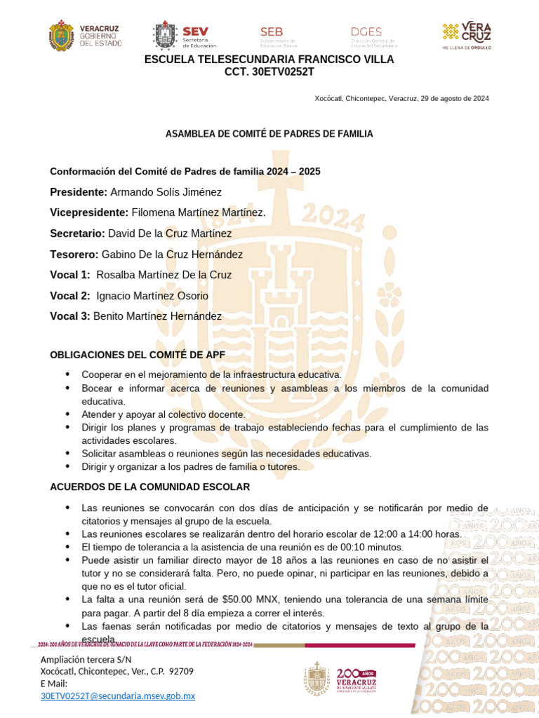 Acuerdos APF 24-25 | PDF