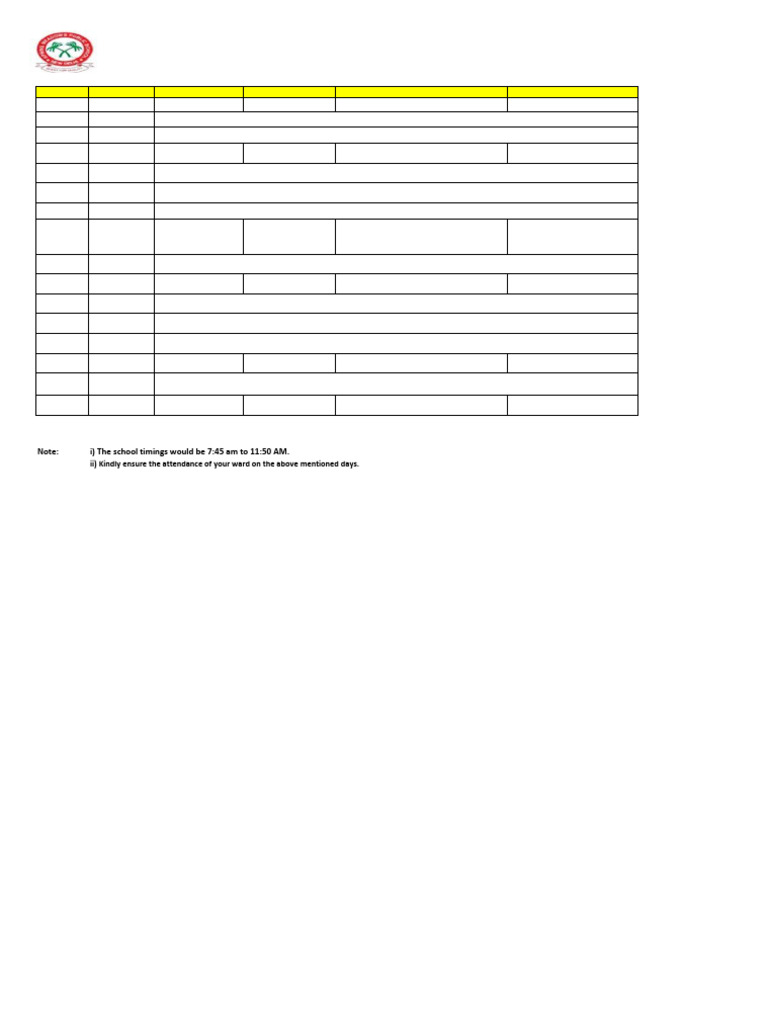 Half Yearly Datesheet IX To XII | PDF
