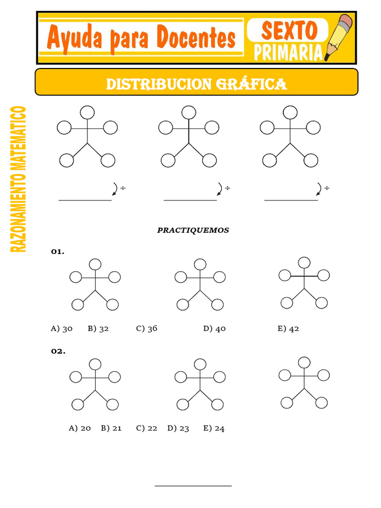 Ficha de Distribucion Grafica para Sexto de Primaria | PDF