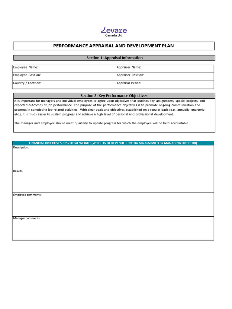 Jagdish Singh - 2024 Performance Appraisal Development Plan | PDF