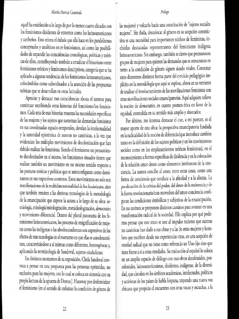 Metodología de La Emancipación de Chela Sandoval | PDF