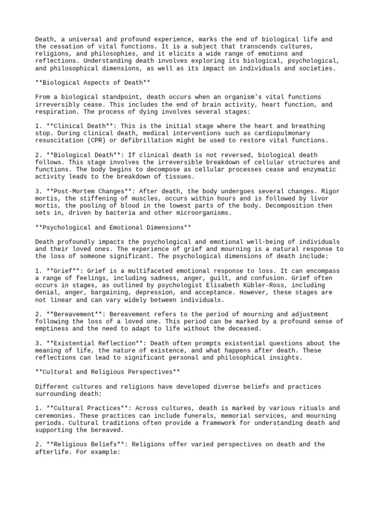 Death Notes | PDF
