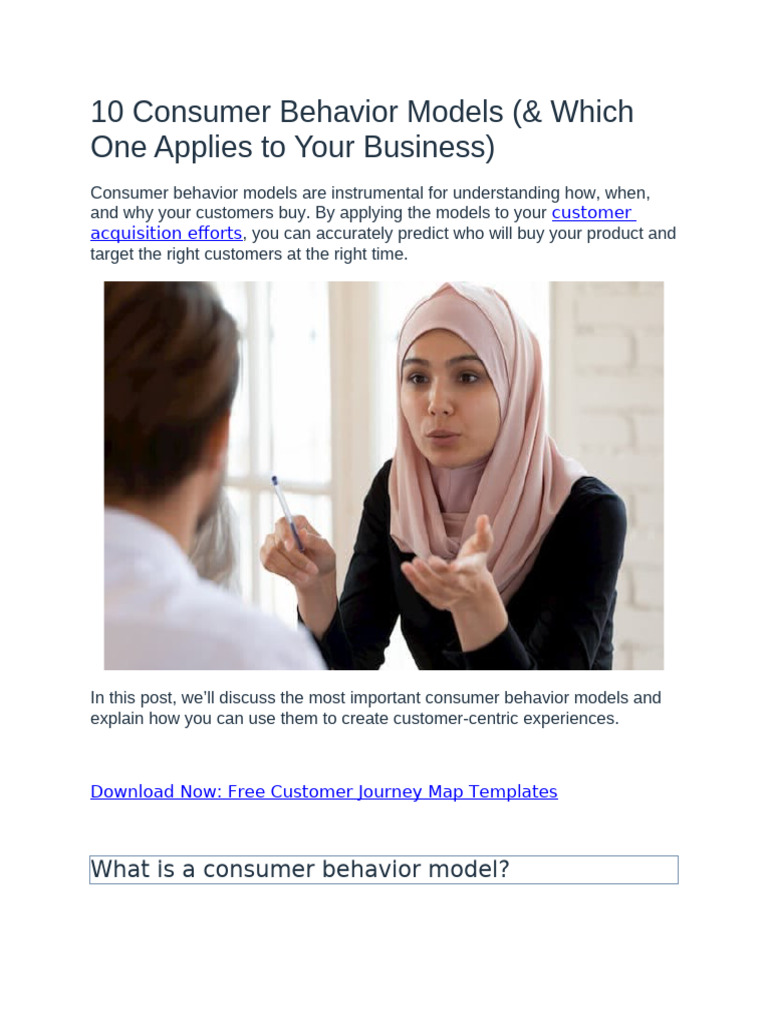 Consumer Behavior Models | PDF