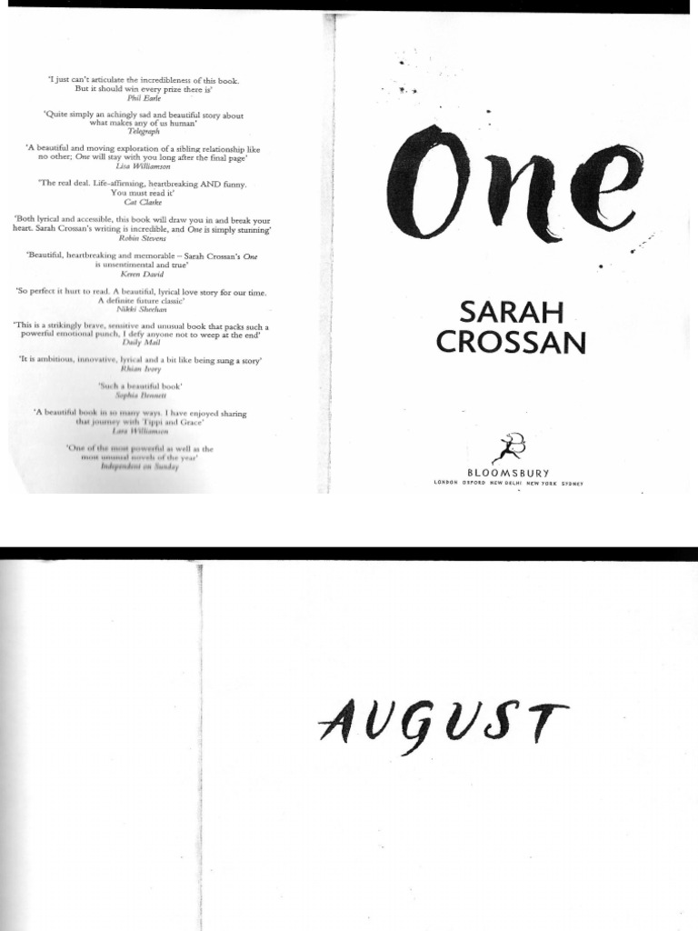 ONE Sarah Crossan | PDF