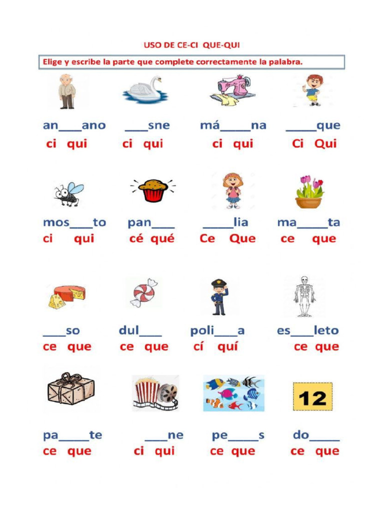 Silabas CE, CI | PDF