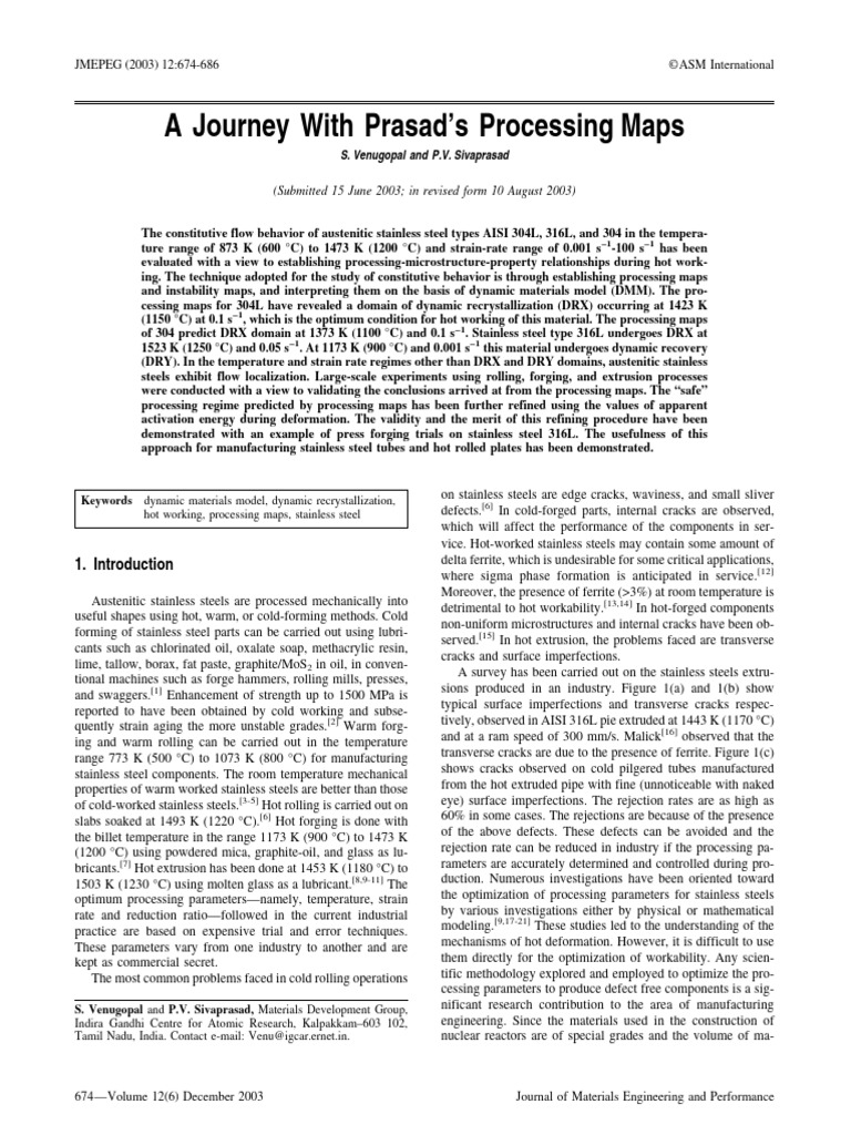 A Journey With Prasad's Processing Maps | PDF