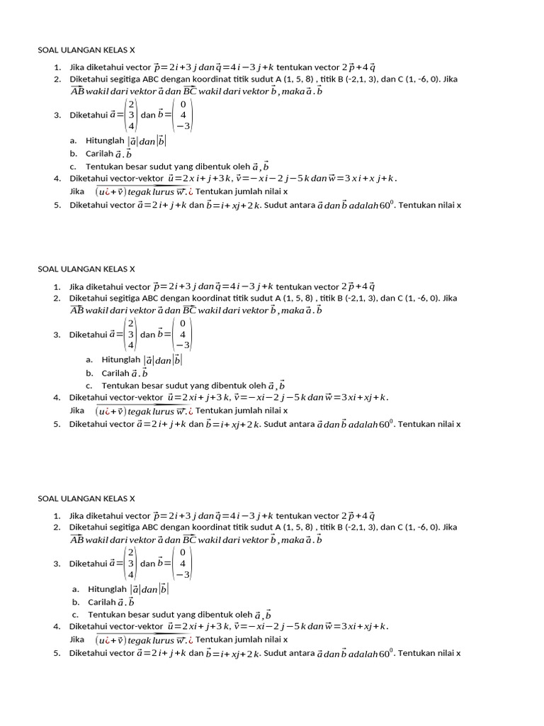 Soal Ulangan Kelas X1 | PDF