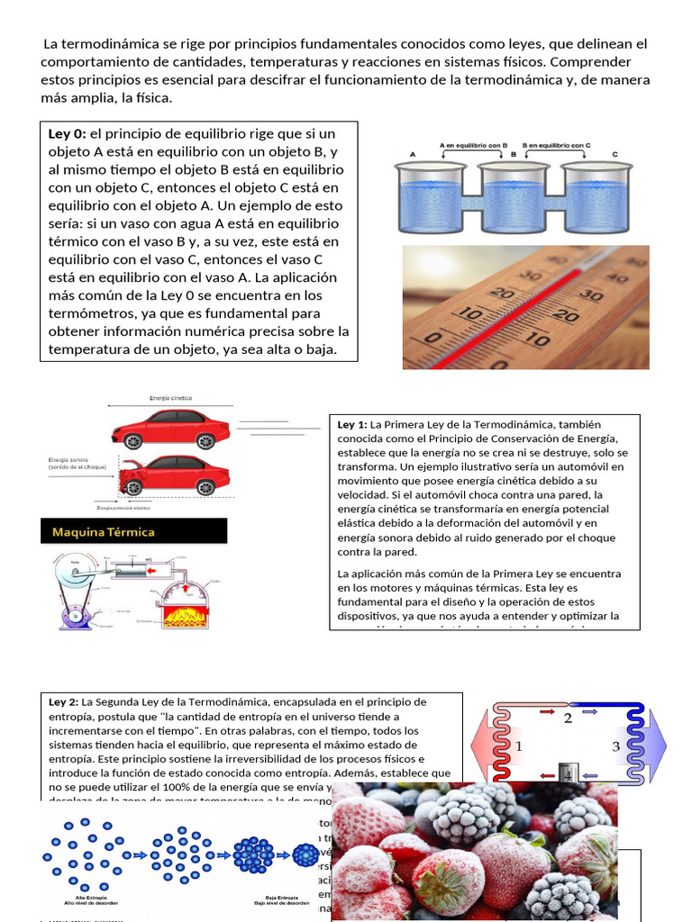 Infografía sobre leyes de termodinámica | PDF | Termodinámica | Entropía