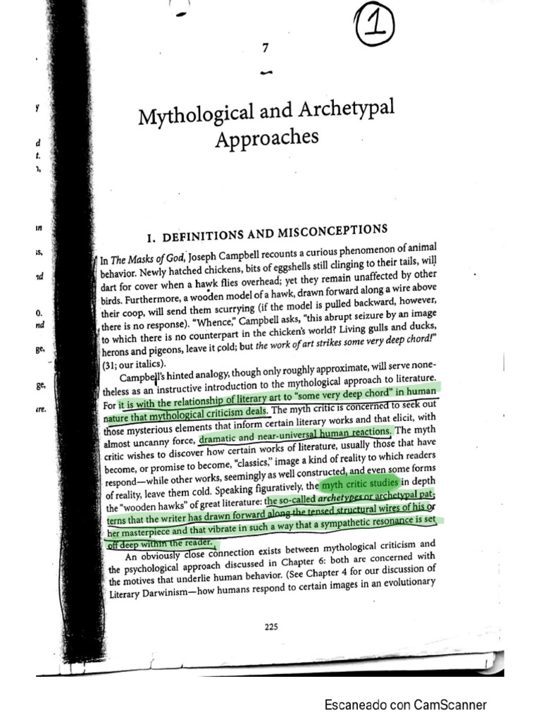 Mythological and Archetypical Approaches | PDF