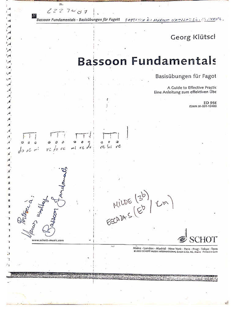 Bassoon Fundamentals | PDF