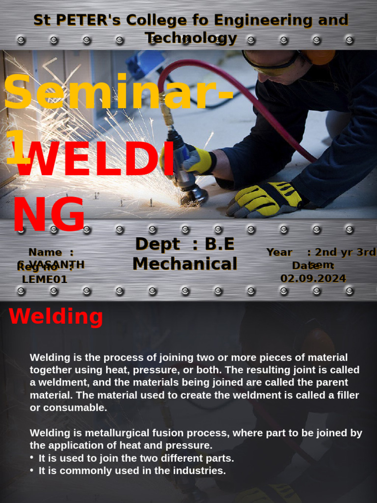 Welding Final Presentation | PDF | Welding | Construction