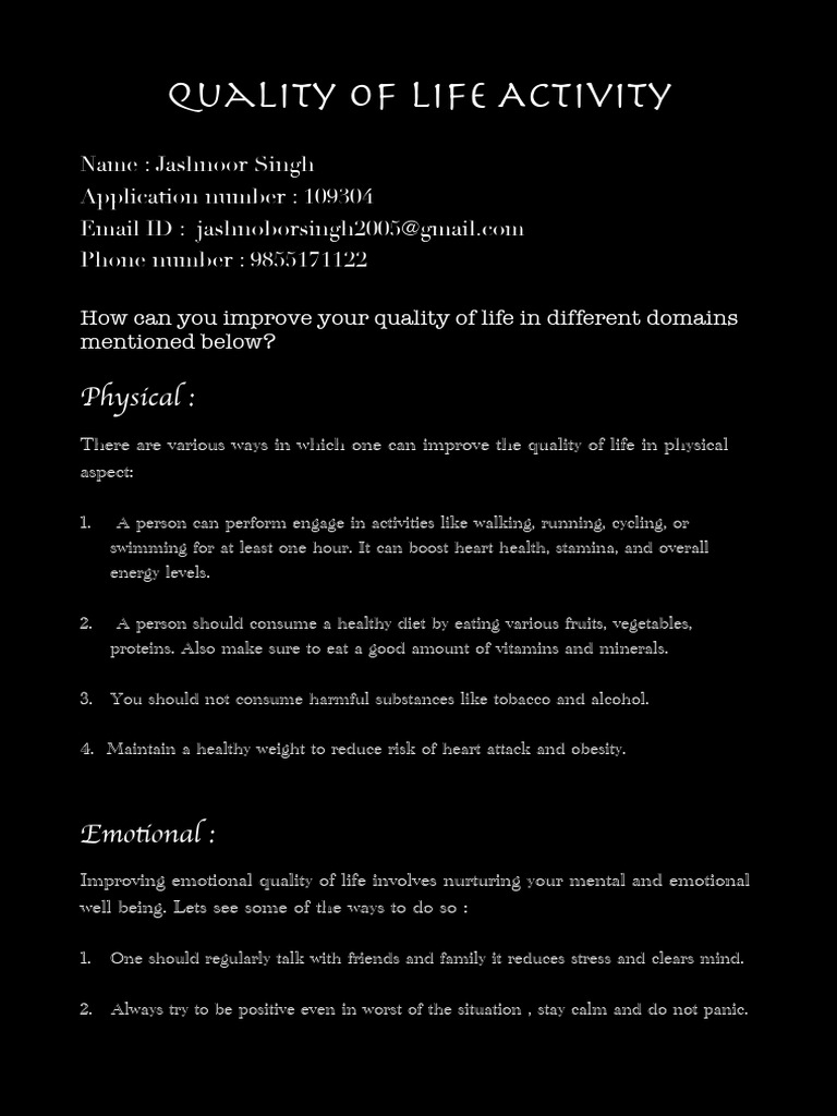 Qualityoflife | PDF