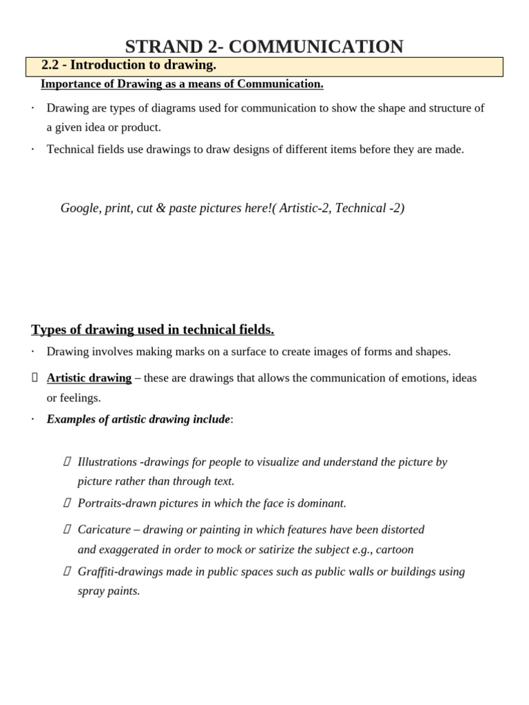 Intro To Drawing Notes Pdf