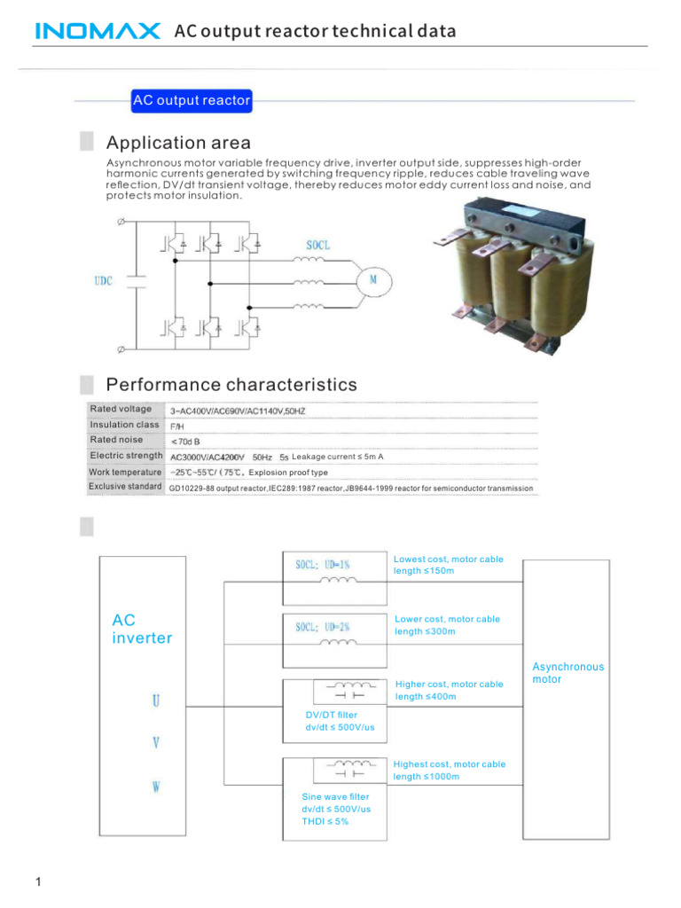 Inomax Reactor and Filter Catalog | PDF | Power Inverter | Rectifier