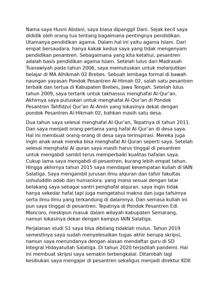 Essay LPDP Dani | PDF