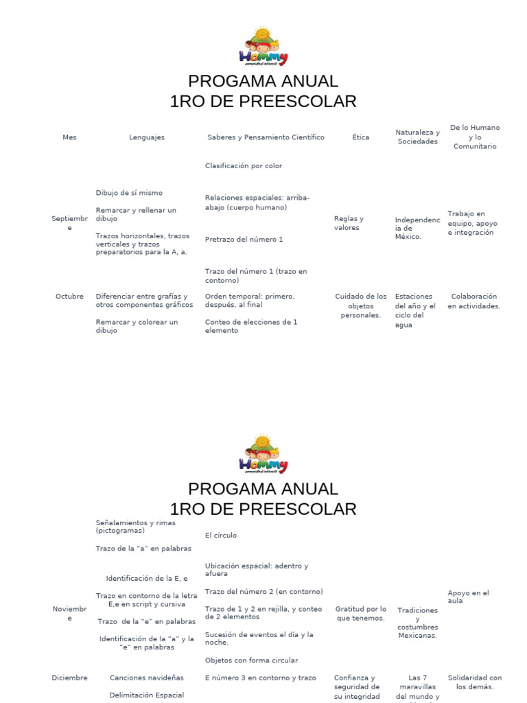Programa Anual | PDF