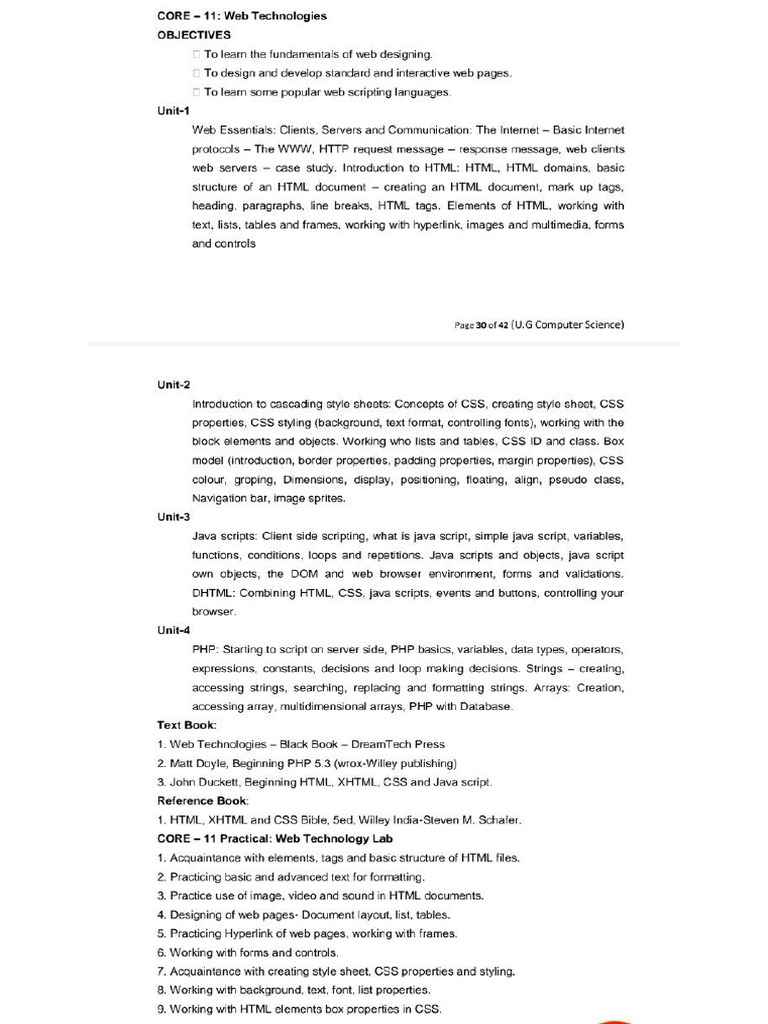 5th Sem Syllabus | PDF