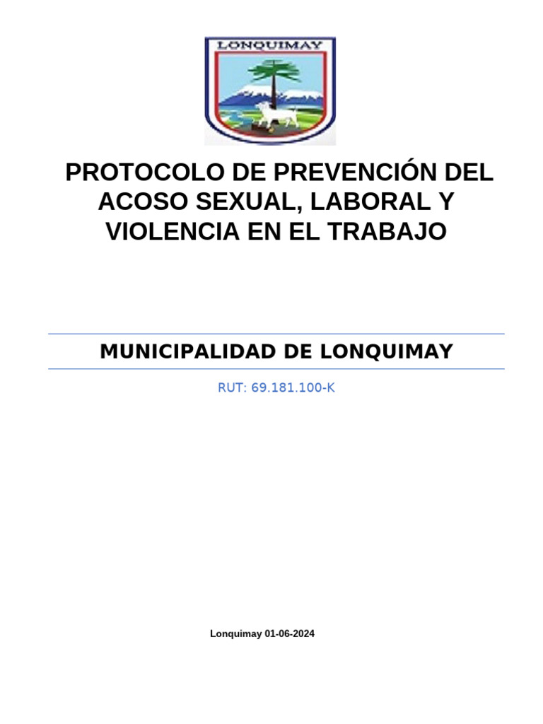 Modelo Protocolo Ley Karin VF | PDF