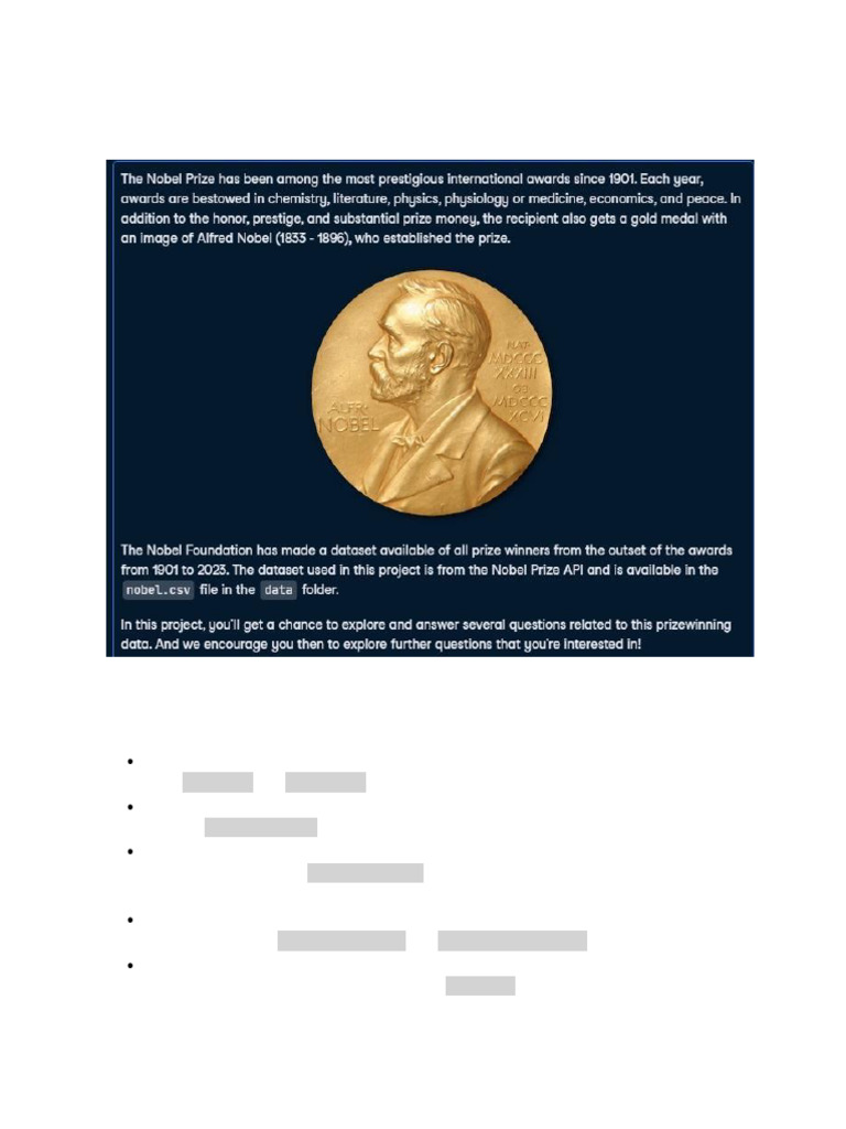 Project Visualizing The History of Nobel Prize Winners Edited | PDF