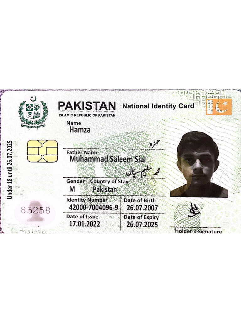 Hamza CNIC Formatting | PDF