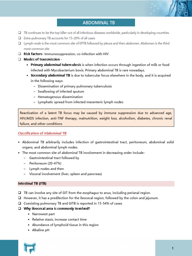 Abdominal TB | PDF