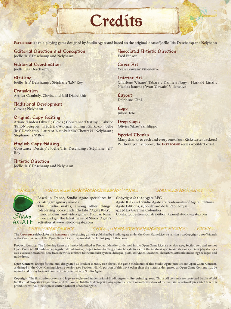 FateForge - Creatures - Appendix | PDF