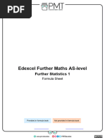 Statistics A-Level Formula Sheet | PDF | Probability Distribution ...