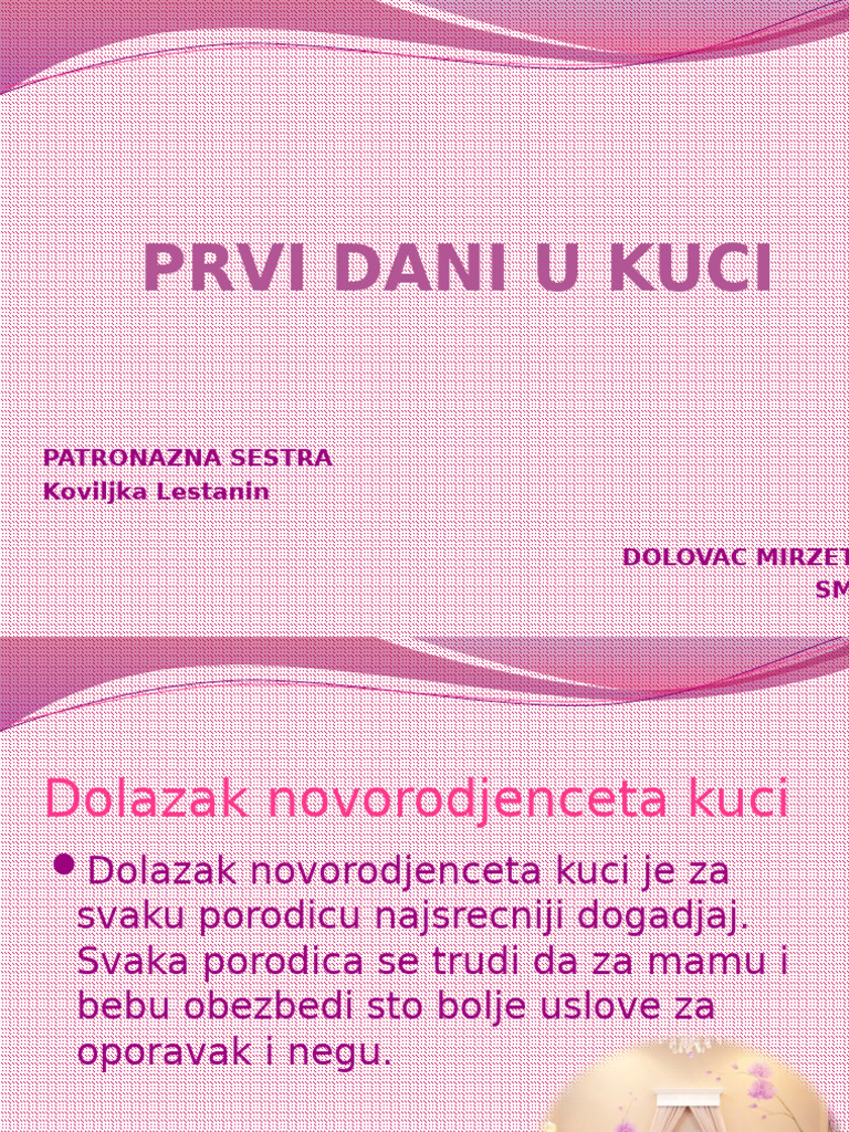 Prvi Dani U Kuci | PDF